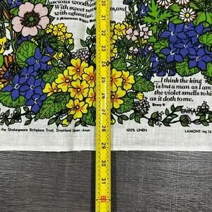 Lamont | Kitchen | Vintage Lamont Shakespeares Flowers Linen Tea Towel ...